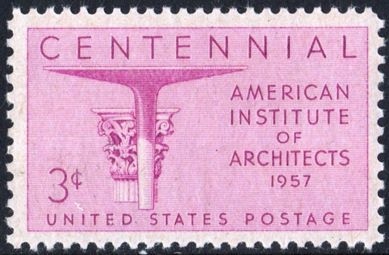 SC#1089 3¢ American Institute of Architects Centennial (1957) MNH ...