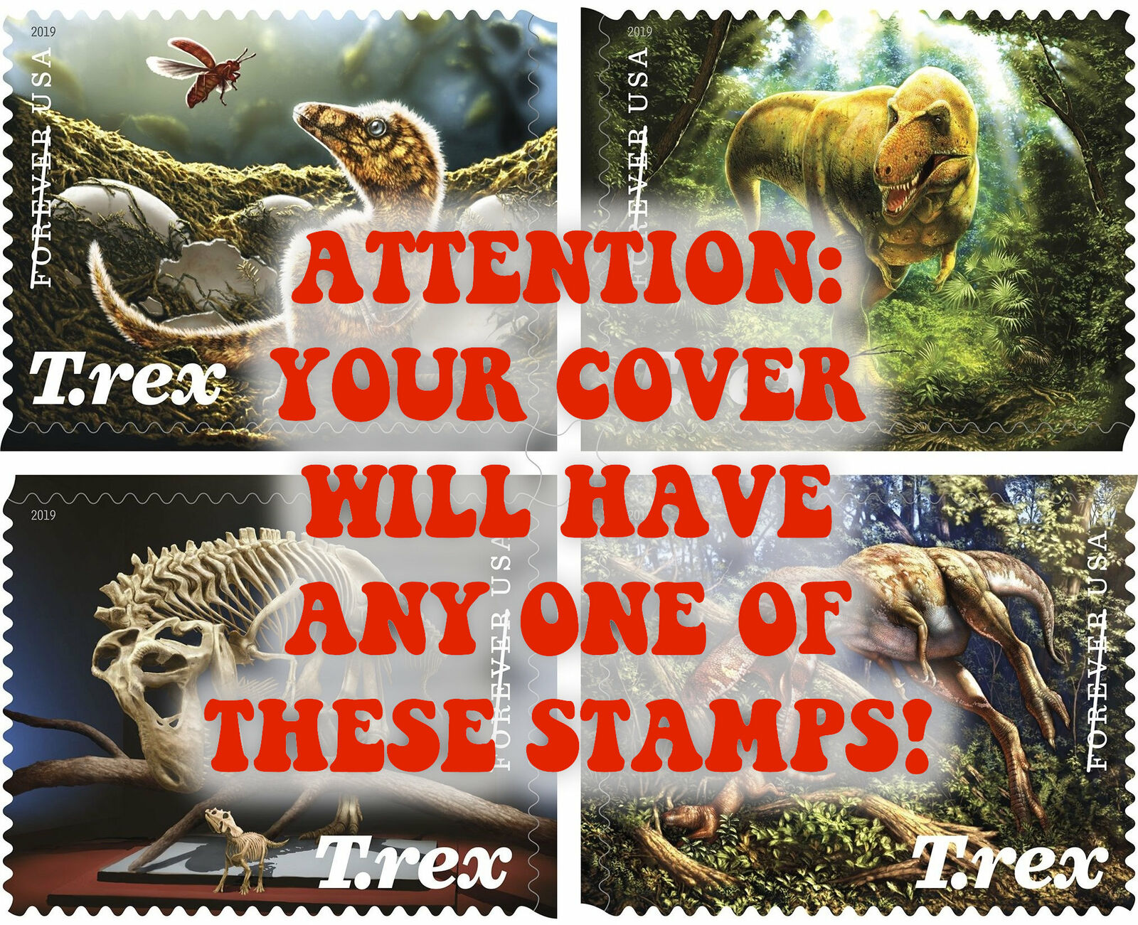 Tyrannosaurus T- Rex 2019 Scott #5410-14 - Jurassic World FDC #110 ...
