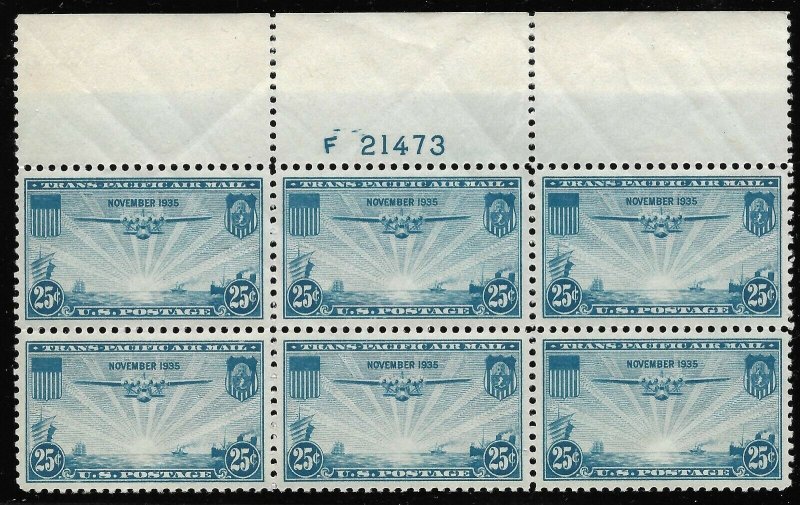 MNH GEM 1935 Blue 25c China Clipper Airmail PNB #C20** | United States ...