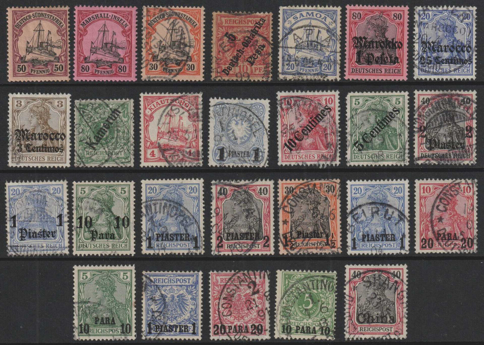 German Colonies - Excellent Group of 26 Mint * and Used Stamps - S228 ...