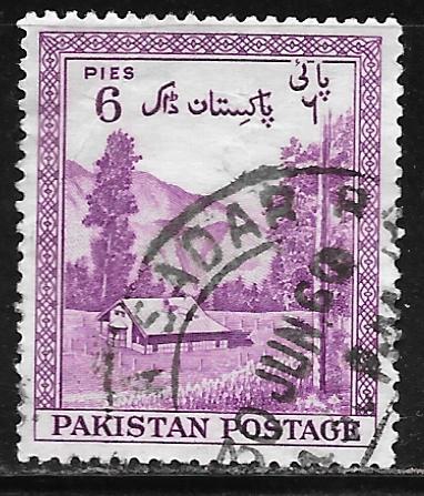 Pakistan 66: 6p Mountain landscape near Kagan, Hasara District, used, F ...