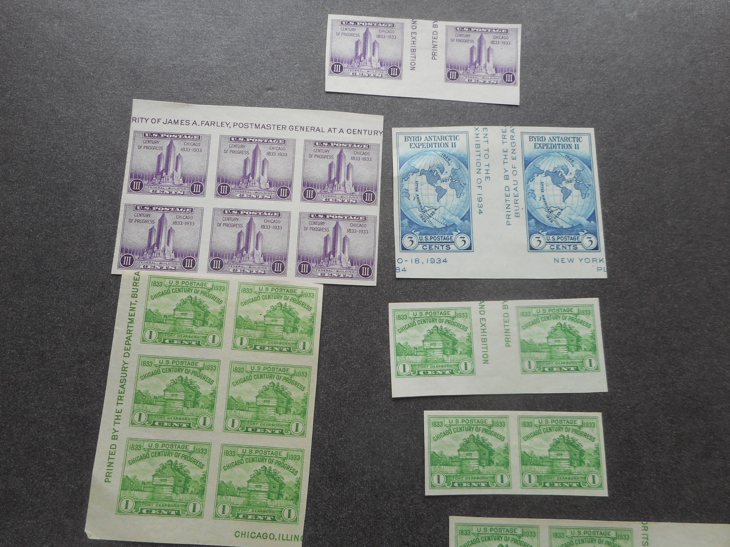 U.S. Collection of 10 Blocks & Pairs of the 766 & 767 Types | United ...