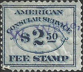 # RK5 USED Embossed Cancel | United States, Revenues - Consular Service ...