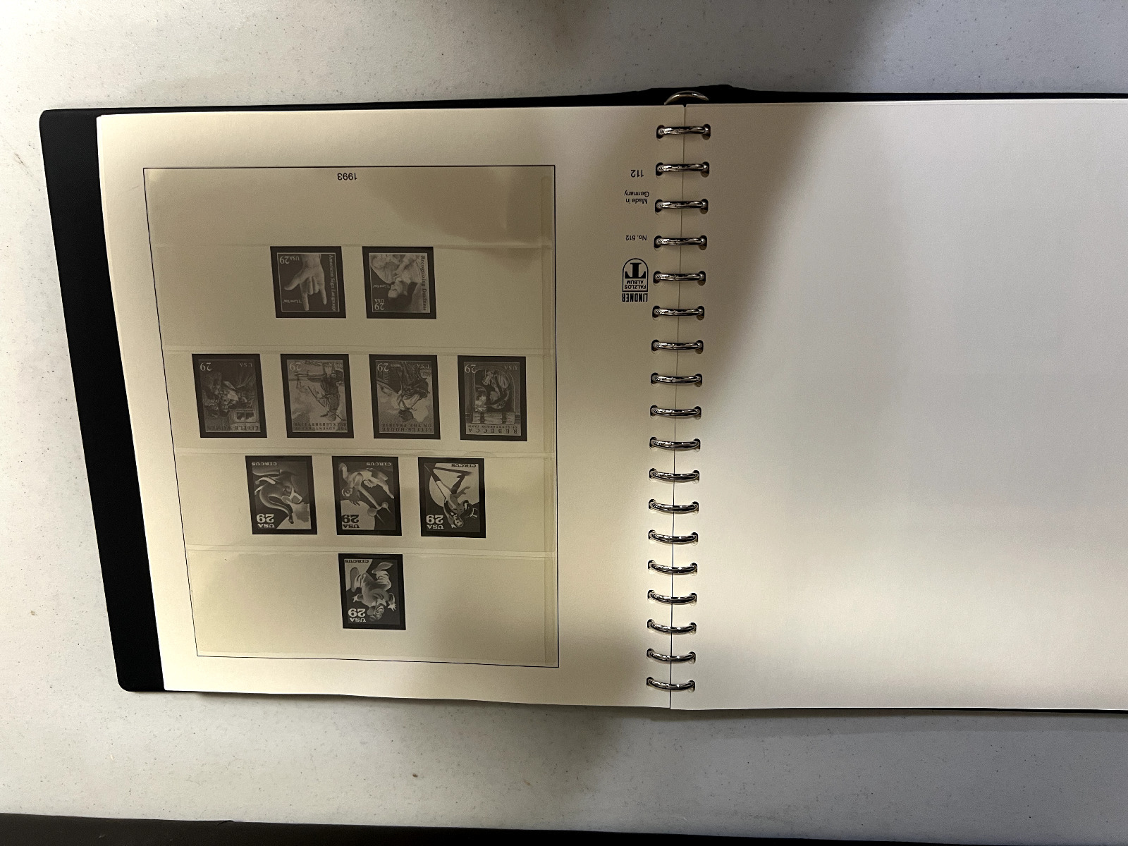 Lindner Hingless United States Stamp Album 1992-1994 With Binder ...