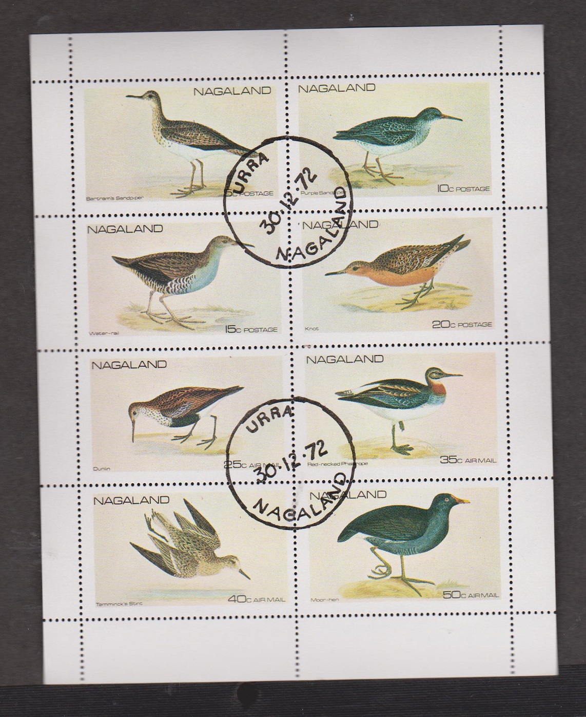 NAGALAND Sheet Of 8 Stamps Featuring Various Birds - Stamps Are ...