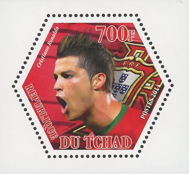 World Soccer Players Sport Cristiano Ronaldo Mini Souvenir Sheet Mint ...