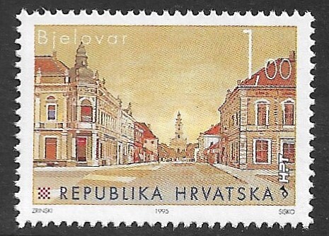 CROATIA 1995 1K BJELOVAR Croatian Towns Issue Sc 261 MNH | Europe ...
