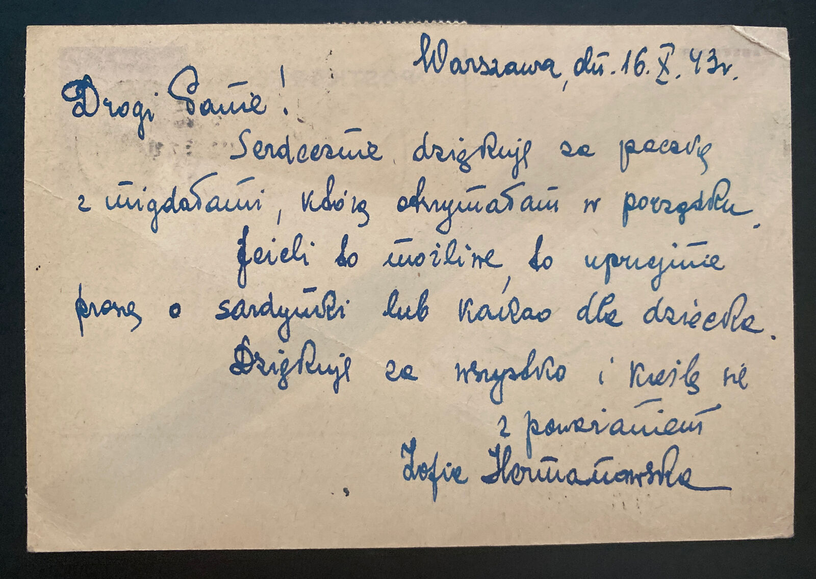 1943 Warsaw GG Germany PC Chemical Cemsored Cover To Undercover Address ...