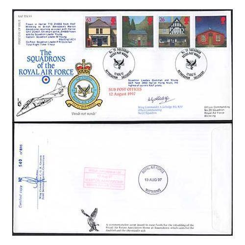 RAFFDC49 The Squadrons of the RAF Sub Post Offices Signed by A ...