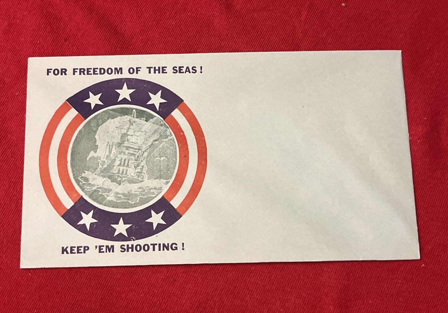 WW2 WWII US Wartime patriotic American Navy Freedom Of The Seas 1943 ...