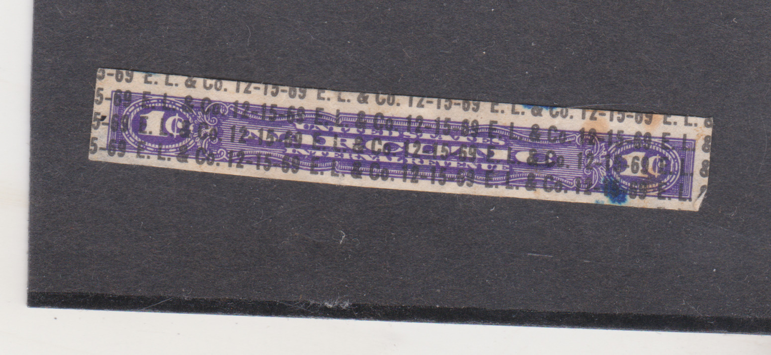 Scott # RJA76a Used Narcotic Sales Tax Revenue 12-15-69 CXL small thin ...