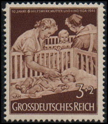 Germany B253 - Mint-H - 3+2pf Nursery (1944) | Europe - Germany ...