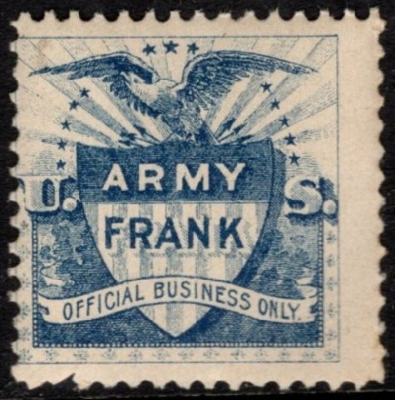 1898 US Poster Stamp U.S. Army Frank Stamp "Official Use Only" (Fantasy ...