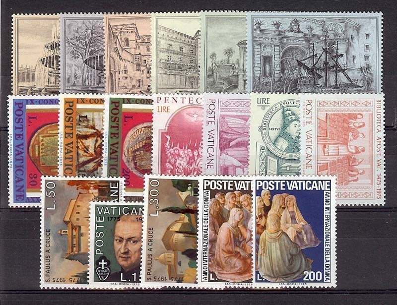 1975 Vatican City - Sc# 572-589 - Complete year set - MNH | Europe ...
