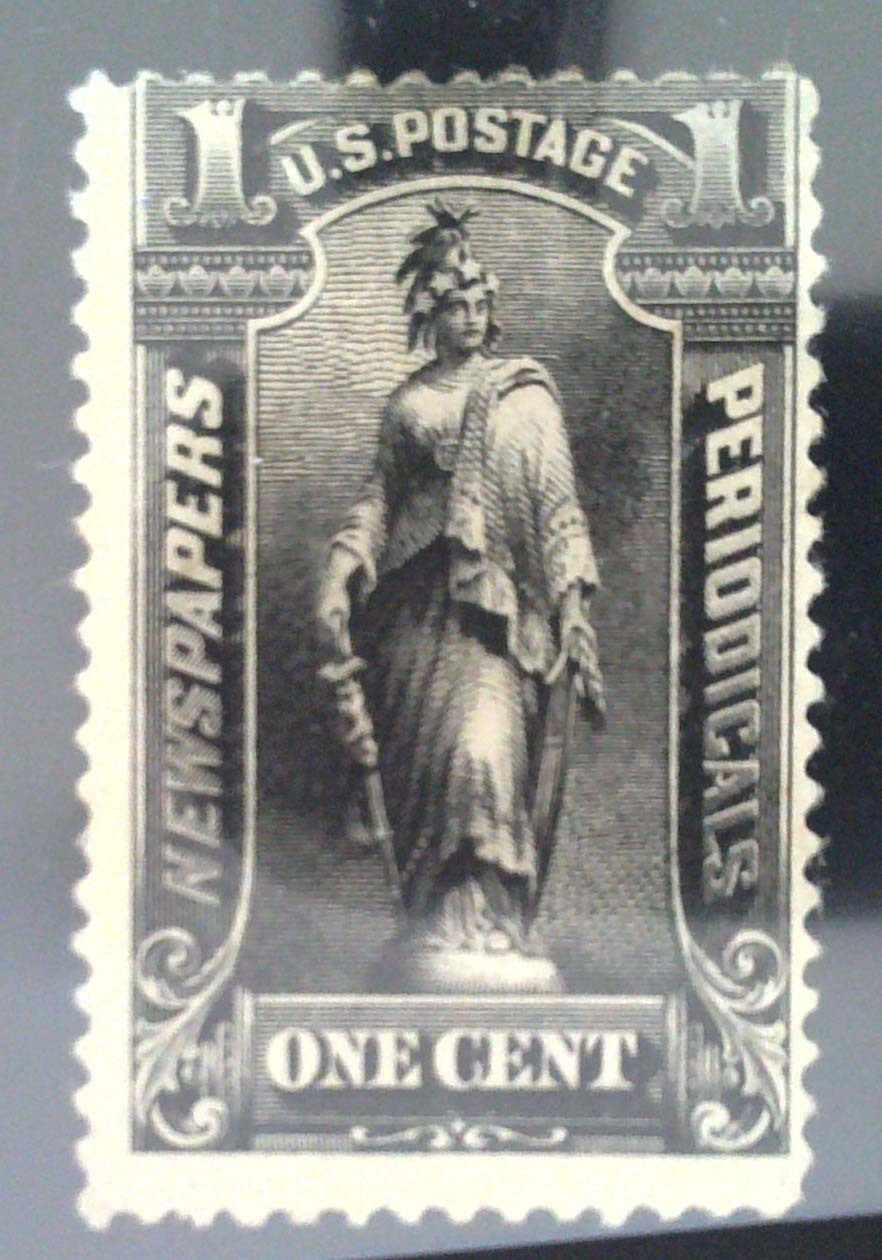 Scott#PR102 - VG - 1c Black - Newspaper Stamps- OG HR - Thin - 1895 ...