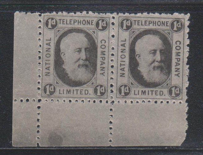 Great Britain - 1884 1d National Telephone Company Limited, Pair MH ...
