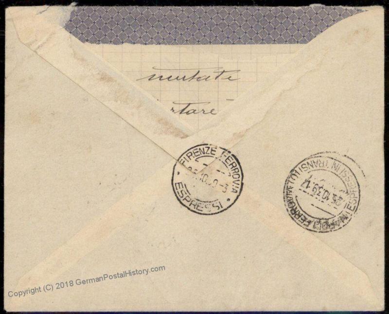 Italy 1939 Express Rohrpost Pneumatic Mail Posta Pneumatica Cover 66608 ...