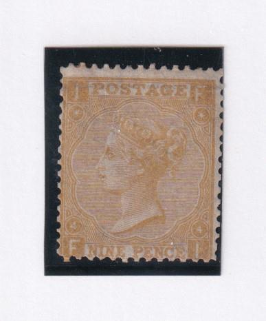 GB SG 98 Plate 4 MLH 9d Straw CAT Value £4800 or $5855 | Great Britain ...
