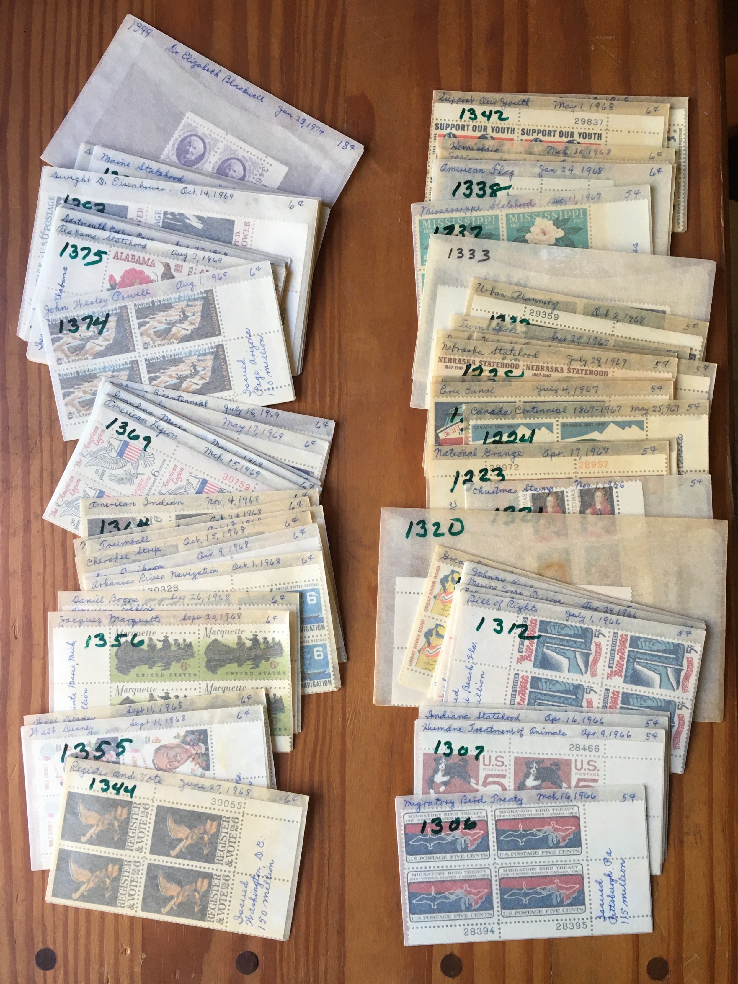 US Plate Block Collection 270+ 1950s-70s FV $94+ / HipStamp
