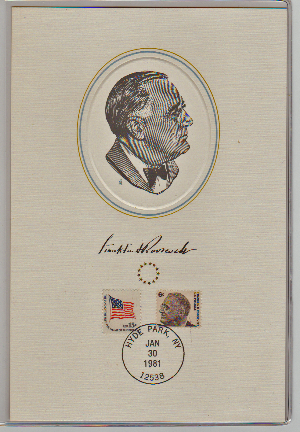 FDR Franklin D Roosevelt United States President Proofcard 1981 ...