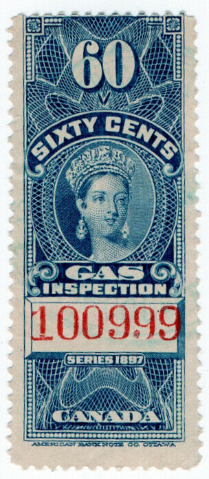 (I.B) Canada Revenue : Gas Inspection 60c | Canada, Stamp / HipStamp