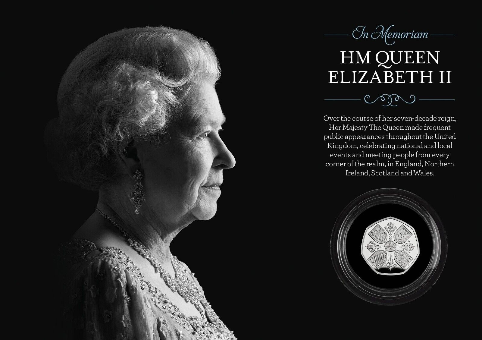 Royal Mail - In Memoriam: Her Majesty the Queen Silver Coin Cover 50p ...