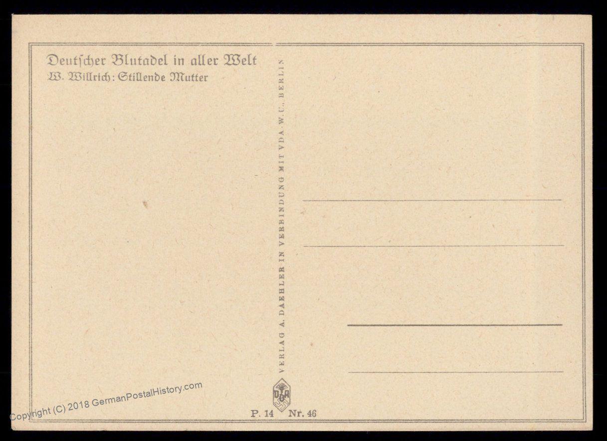 3rd Reich Germany VDA Willrich Propaganda Card 94014 | Worldwide ...