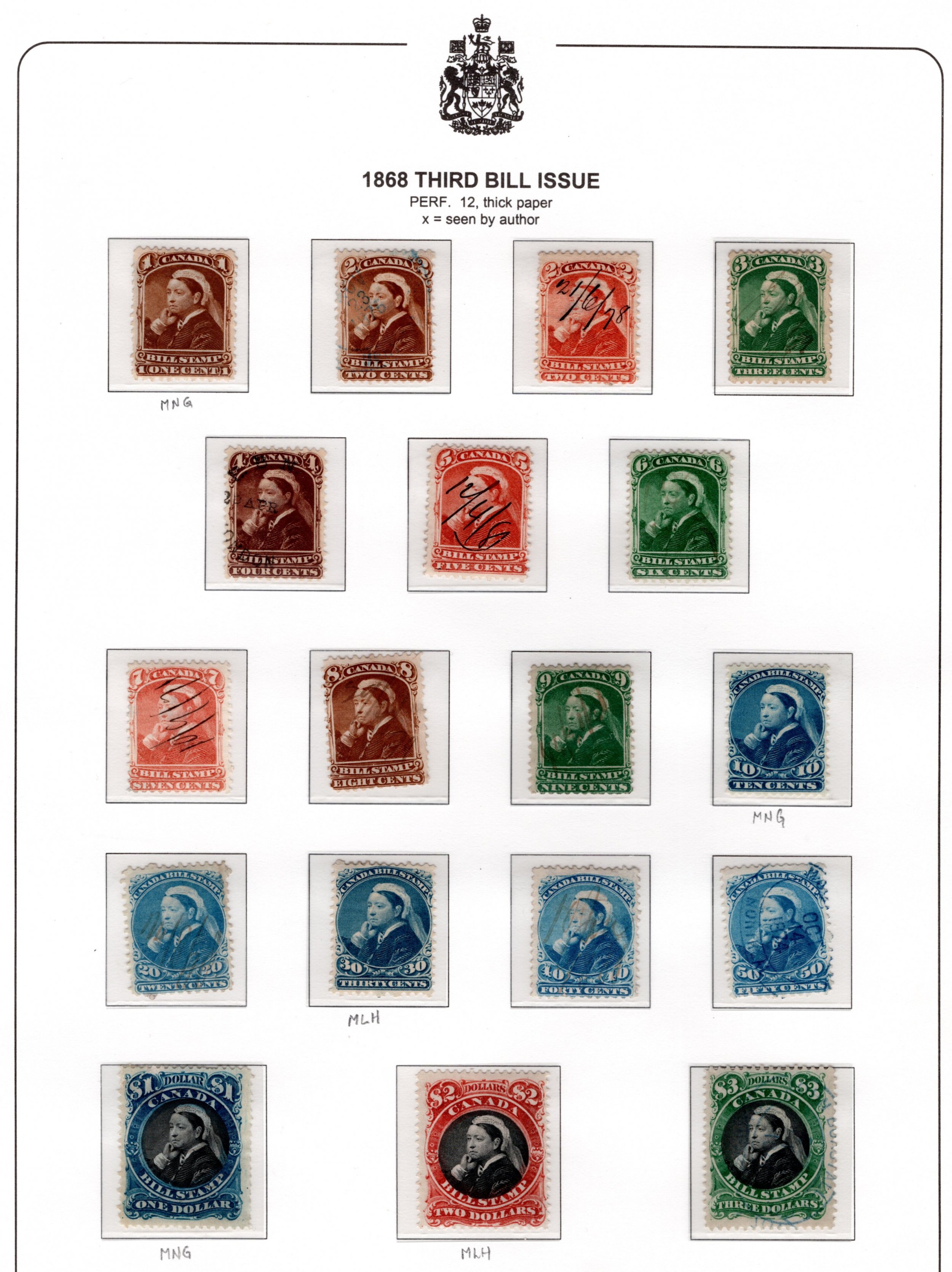 van Dam FB37-FB54, Canada Federal Bill Stamp 3rd Issue,Complete Set ...