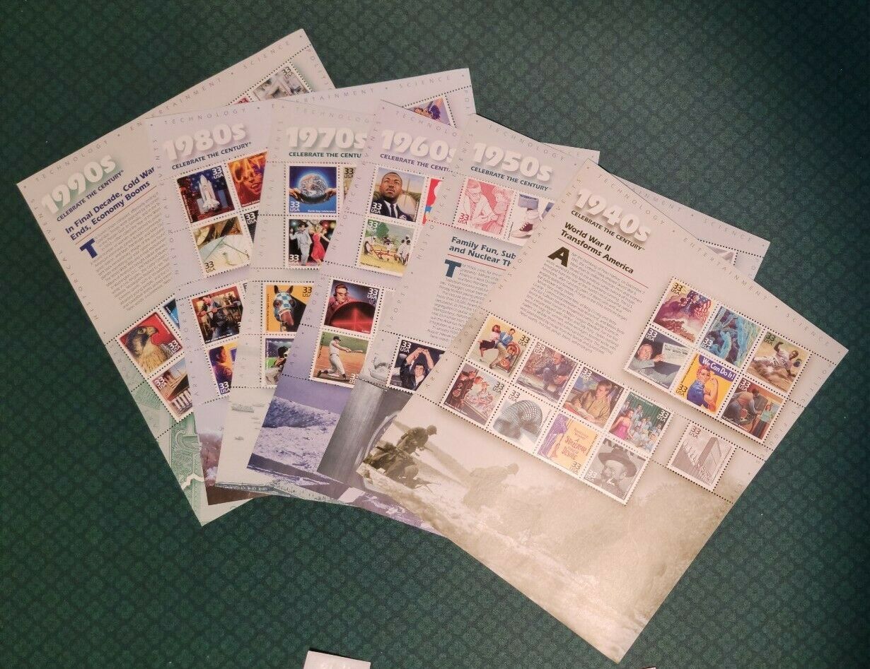 Scott #3182-3191 1900s-1990s Sheets of 15 Stamps Each - Complete Set ...