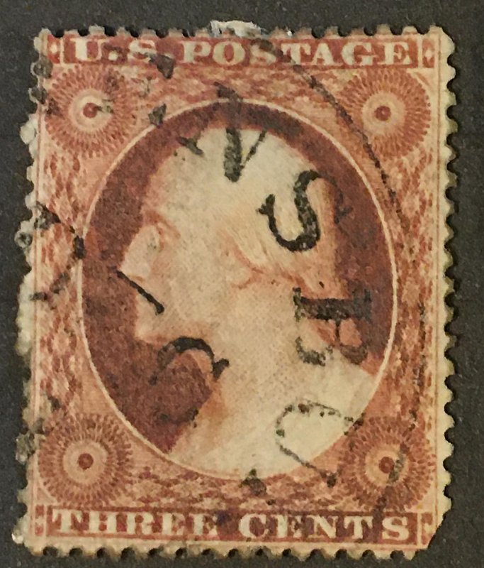 25 Washington 3c, 15.5 perf, T I, dull red, Vic's Stamp Stash | United ...