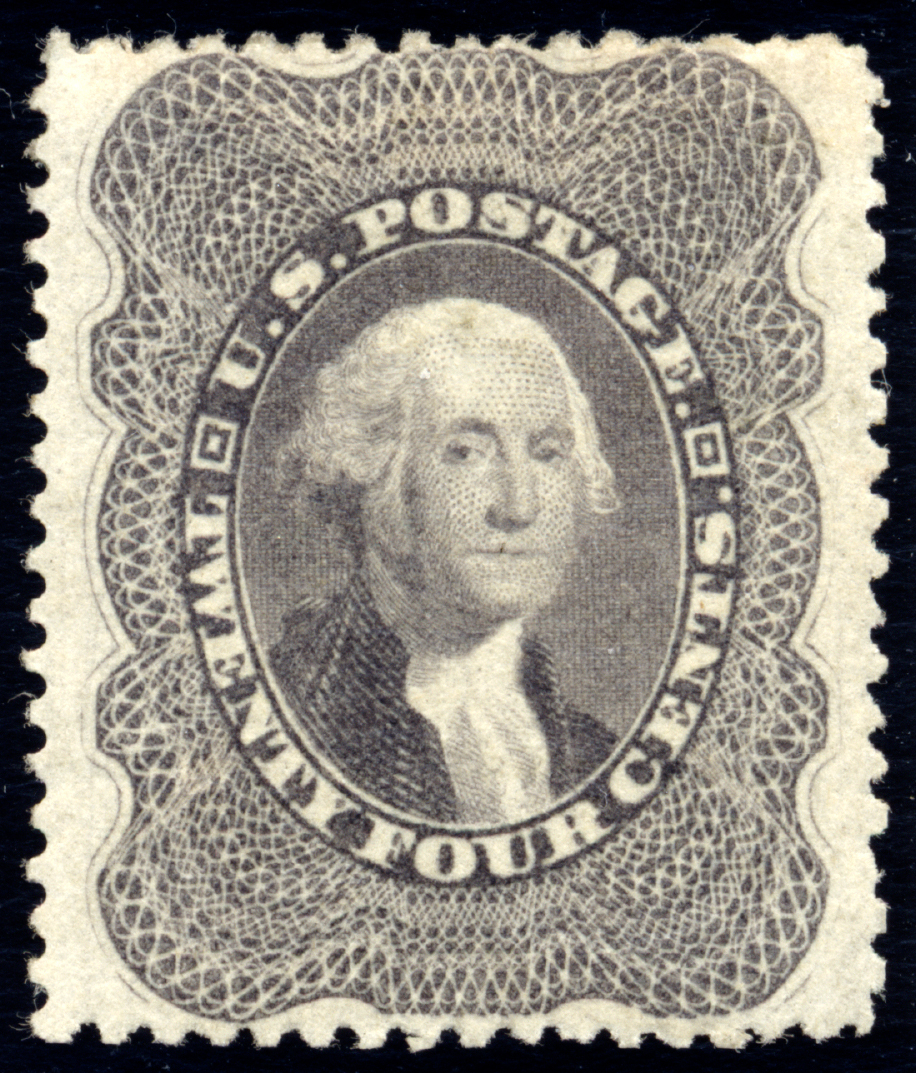 US 37 24c 1860 George Washington PF grade 85 unused OG hinged | United ...
