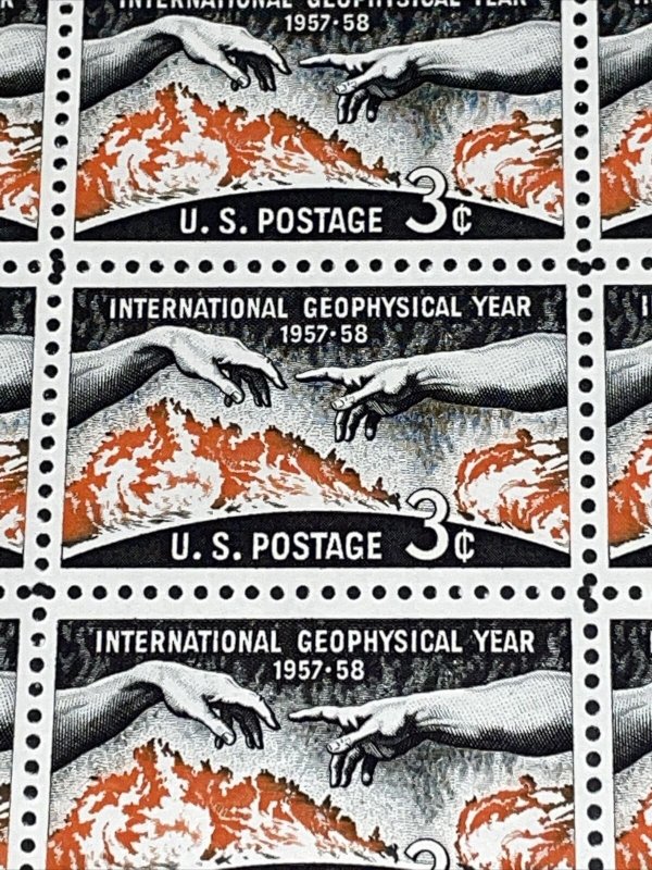 1958 sheet, Geophysical Year, Sc# 1107 | United States, General Issue ...