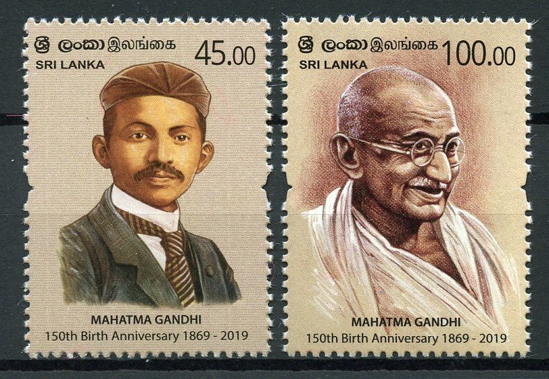 Sri Lanka Mahatma Gandhi Stamps 2019 MNH Famous People Historical ...