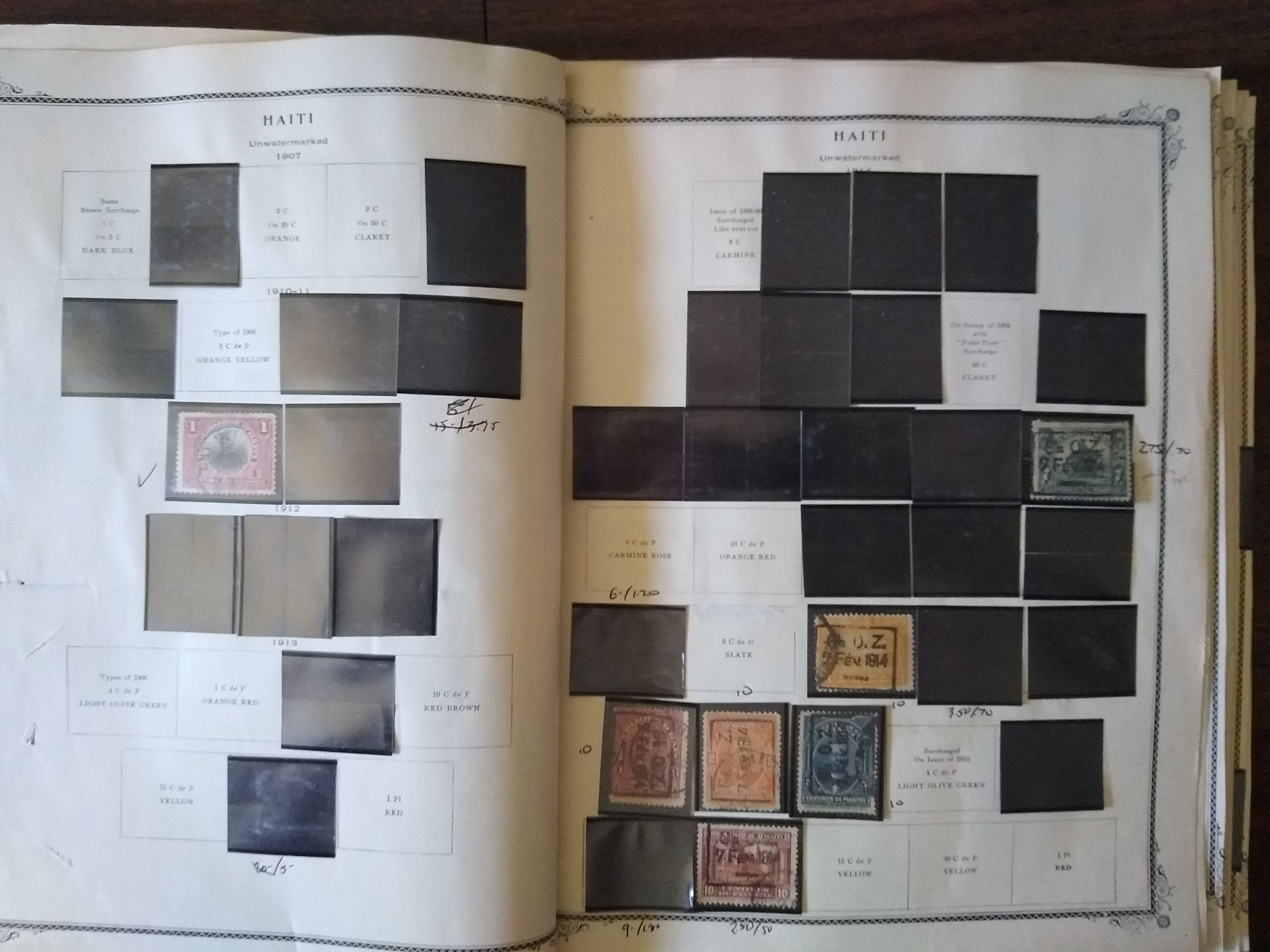 collection on pages Haiti 1900-31 CV $47 | Caribbean - Haiti, Stamp ...