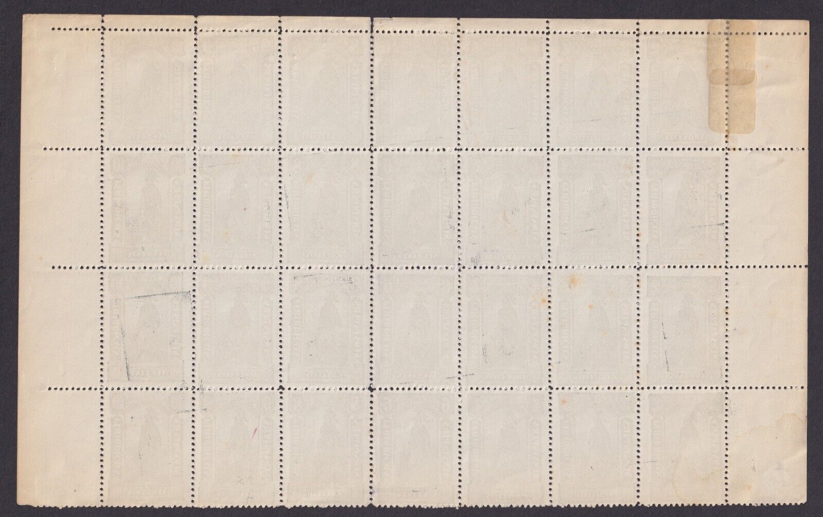 1875 Newspaper Facsimile Sheet of 28, NG, "Falsch" "Faqsimile" Tiny ...