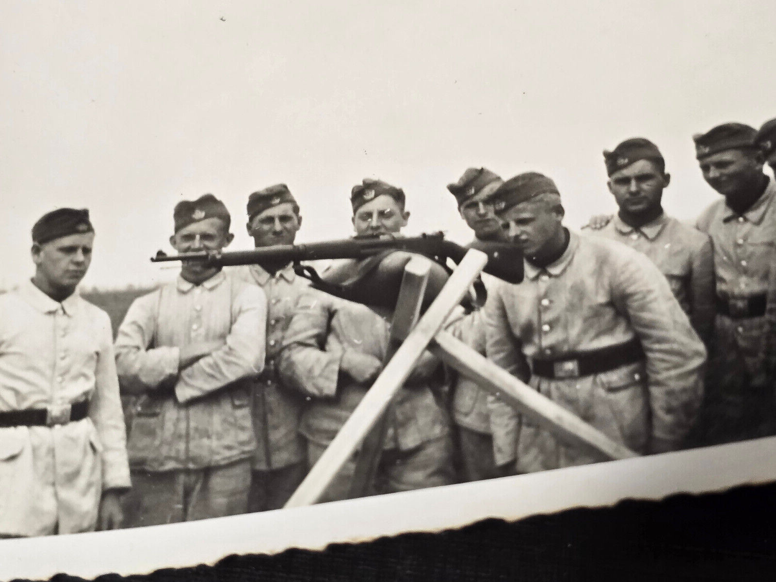 RAD SOLDIERS TRAIN RIFLE SHOOTING TARGET PRACTICE German Military photo ...