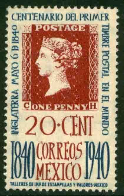 MEXICO 756, 20¢ Penny Black Centennial. Mint, NH. VF. | Central & South ...