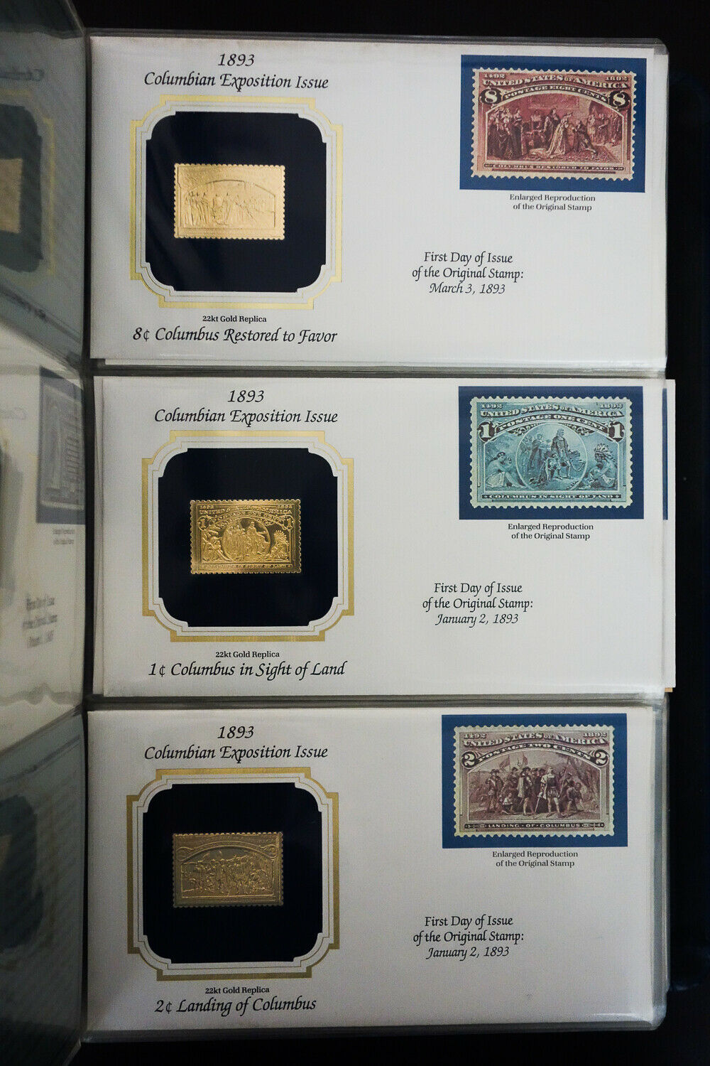 US Collection of 22kt Golden Stamp Replicas / HipStamp