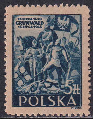 Poland 1945 Sc 368 Grunwald Tannenberg Battle Scene Stamp MH | Europe ...