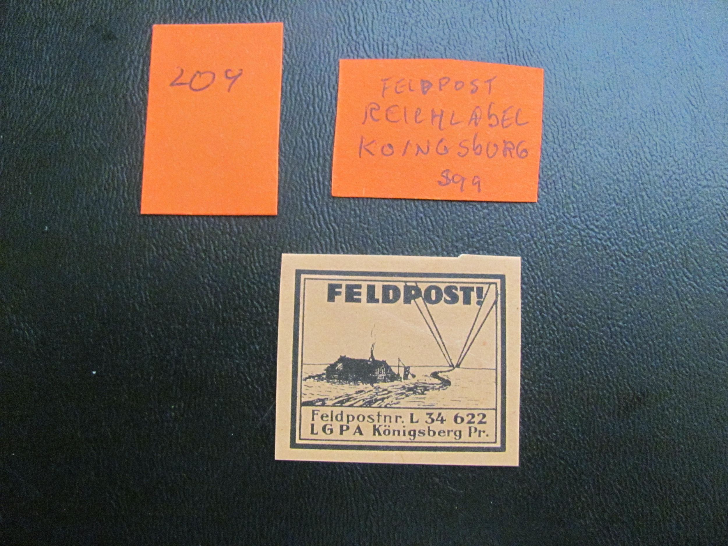 Germany 1945 MNH Feldpost Reichslabel Koingsburg XF 99 Euros (204)New ...