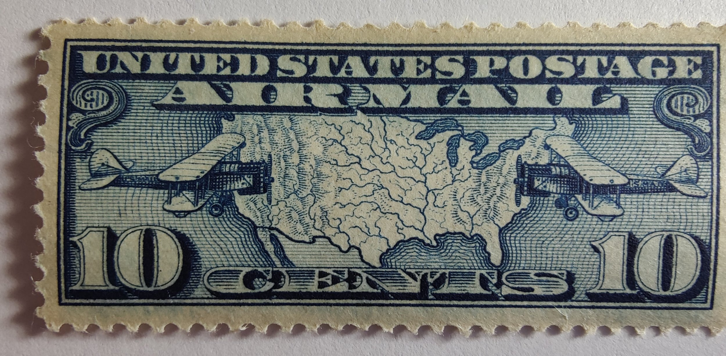 Scott #C7 AIR Mail U.S MAP Single Mint Hinged Great Color | United ...