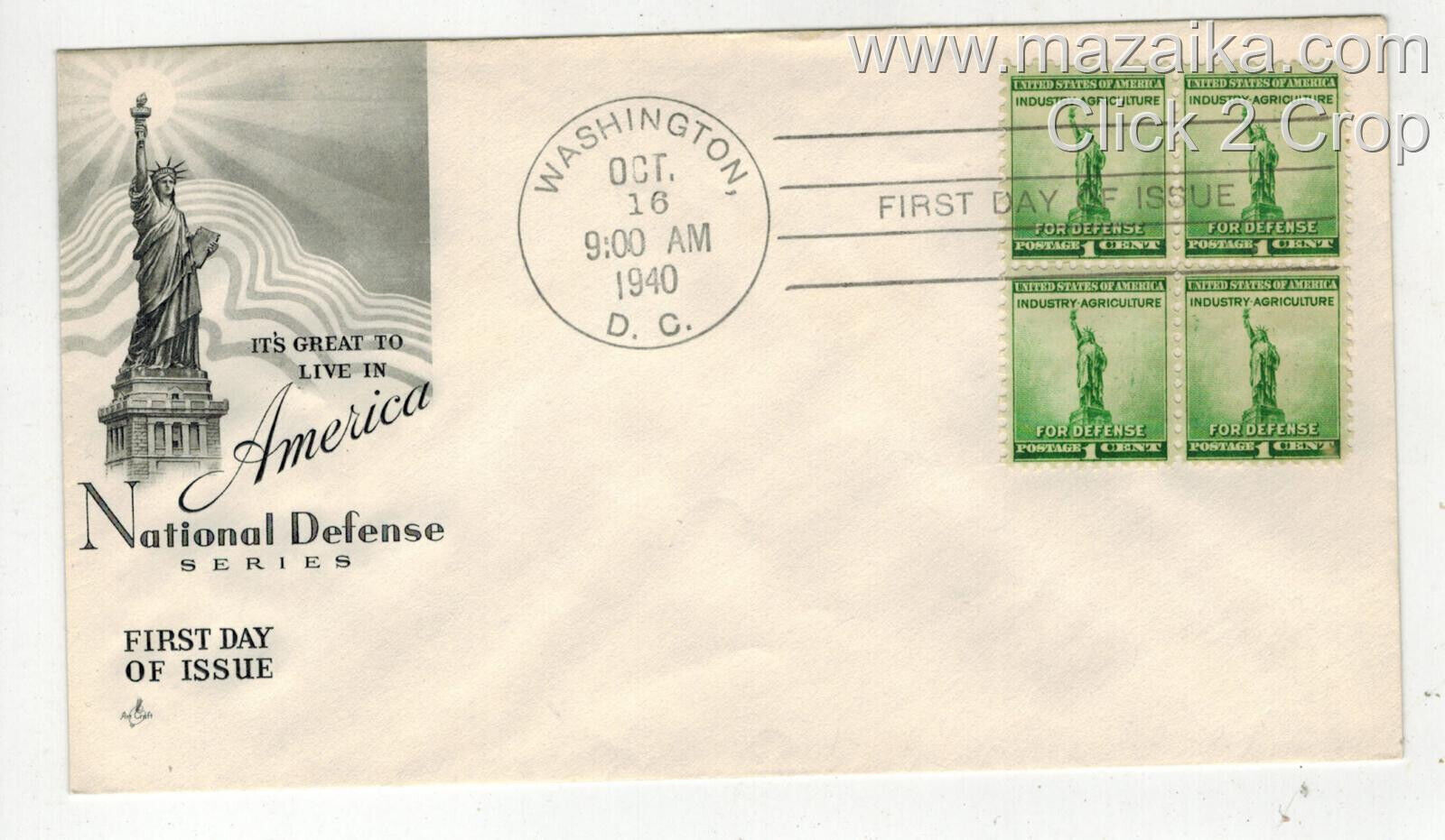 1940 PRE WW2 Patriotic National Defense 899-24 Liberty Torch Statue ...