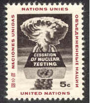 UN-NY # 133 Nuclear Testing Cessation (1) Mint NH | Worldwide - United ...