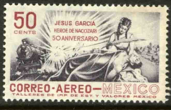MEXICO C242, 50th Anniv death of Jesus Garcia railroad HERO. MINT, NH ...