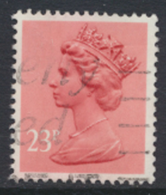 GB Machin 23p X965 Phosphor paper Used SC# MH122 see scan and details ...