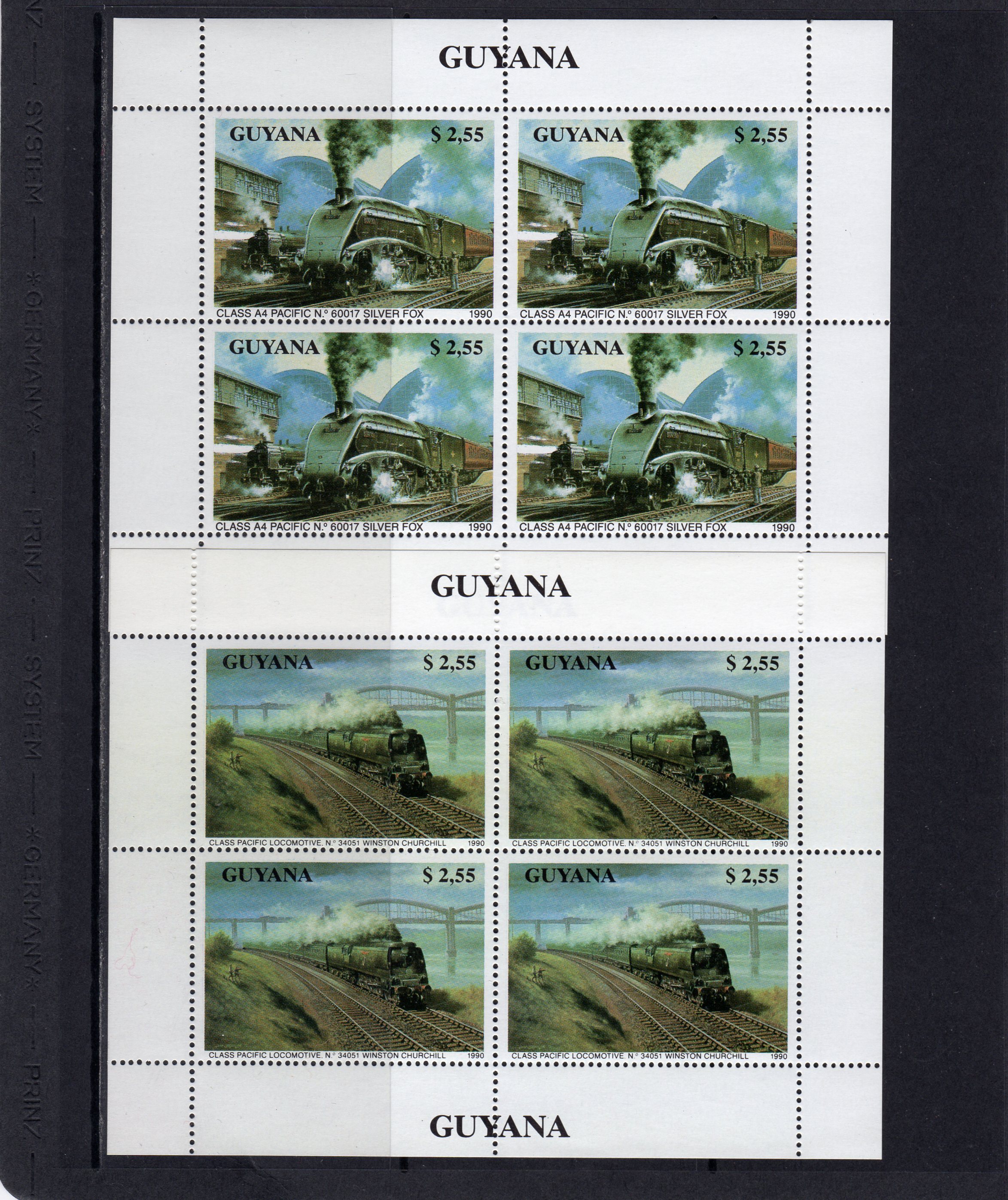 Guyana 1990 Trains Locomotives (20v) Perforated mnh.vf / HipStamp