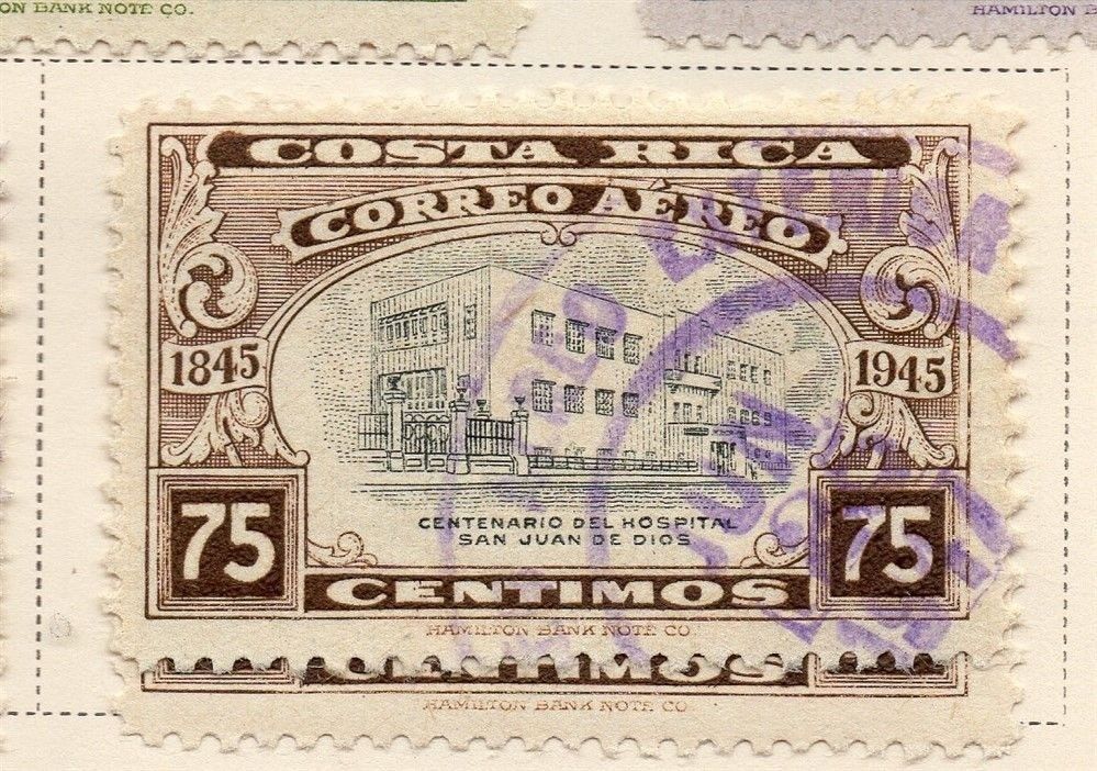 Costa Rica 1946-47 Early Issue Fine Used 75c. 168284 | Central & South ...