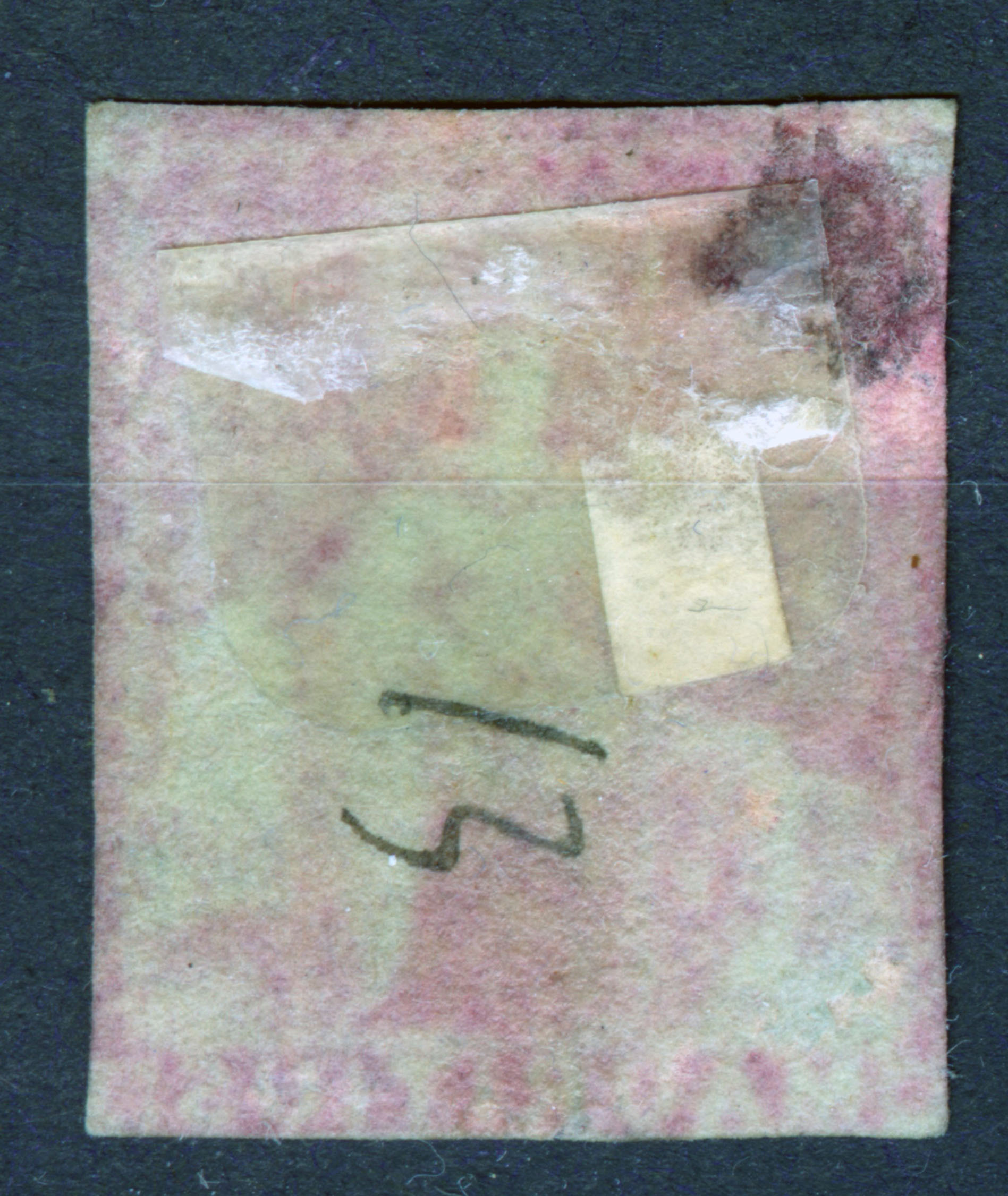 MAURITIUS, purple,1862,SCOTT # 11. Reissued and used as 1P stamp ...