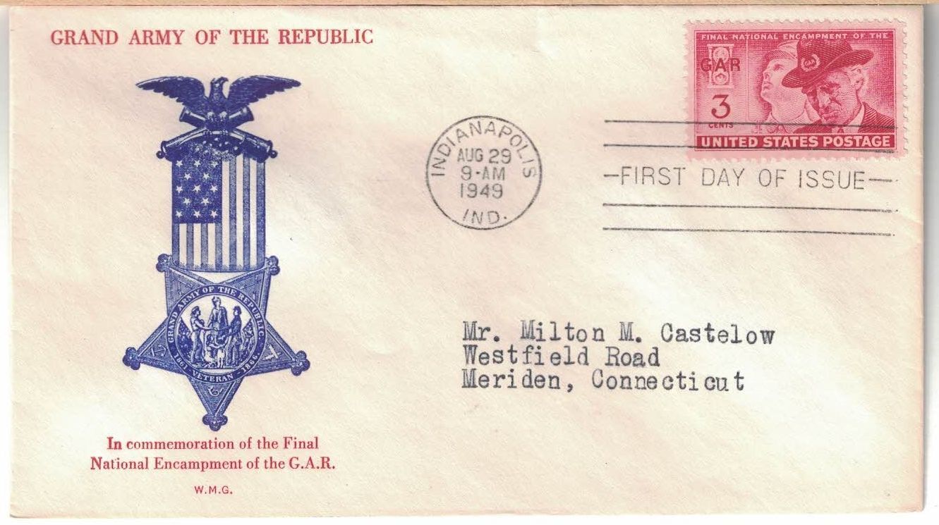 1949 FDC, #985, 3c Grand Army of the Republic, Grandy | United States ...