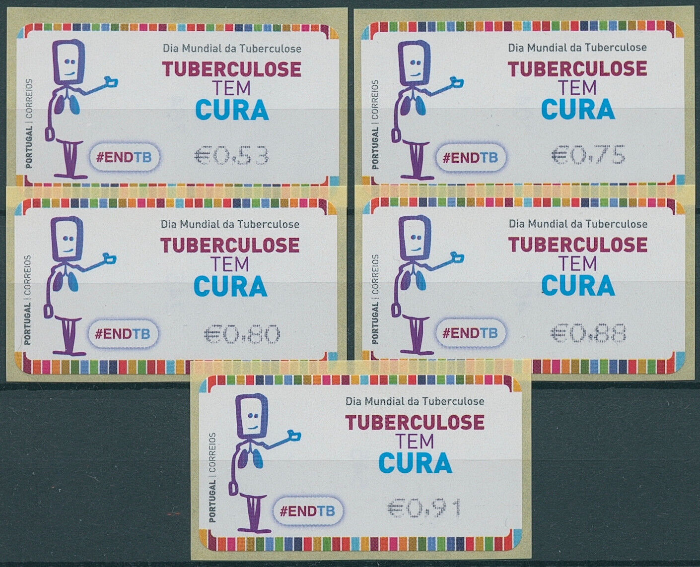 Portugal 2021 MNH Medical Stamps World Tuberculosis Day Convalescent 5v ...